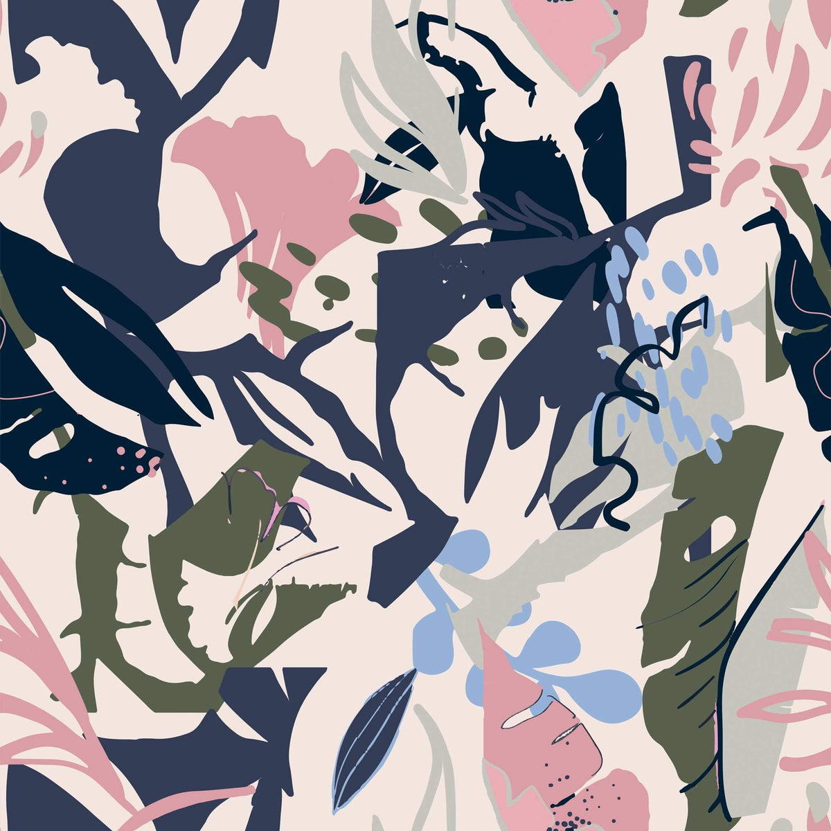 Spring Vacation Wallpaper in Candy Pink, Jungle Green... | Lust Home