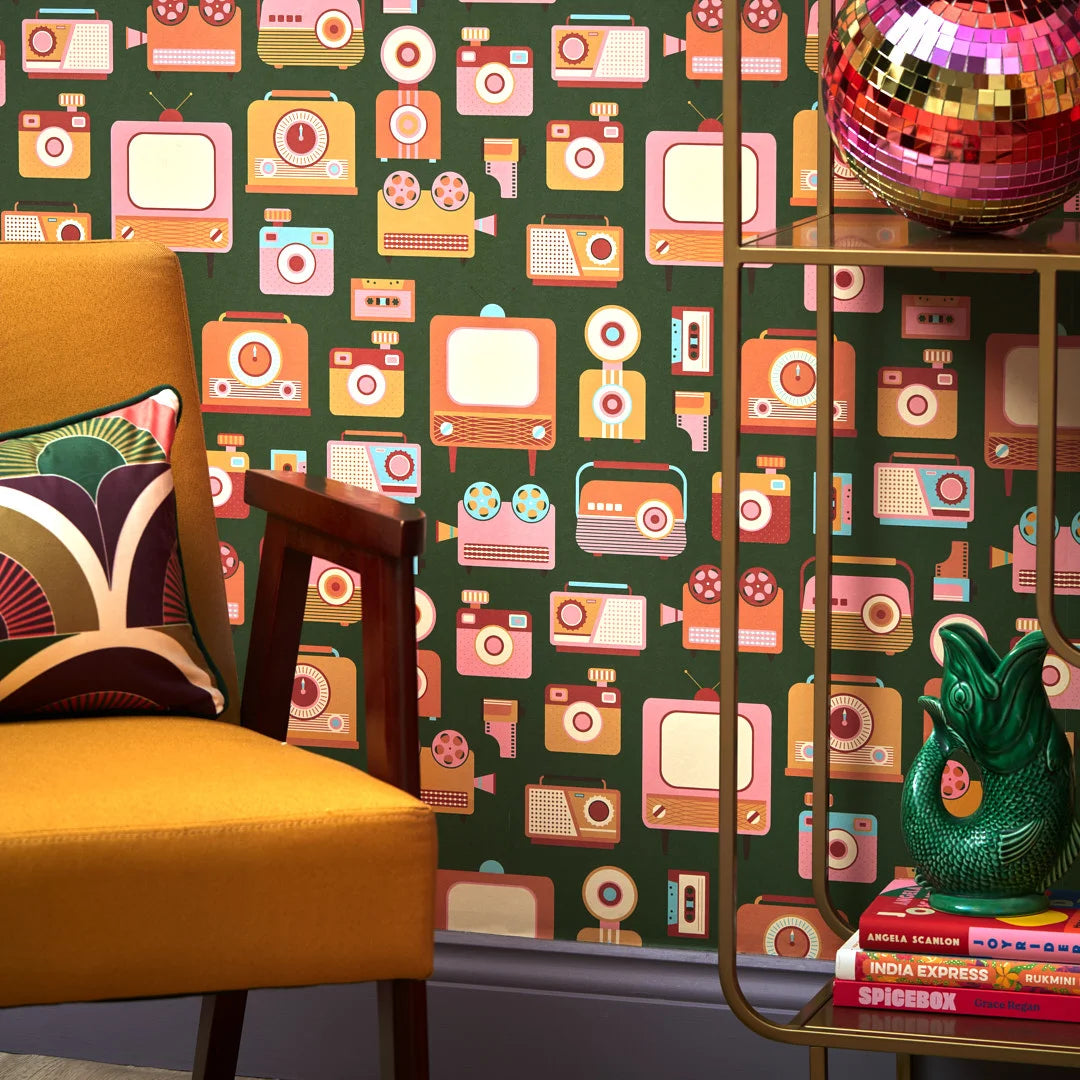 Back in Time Wallpaper in Brights on Smashed Avo – Lust Home