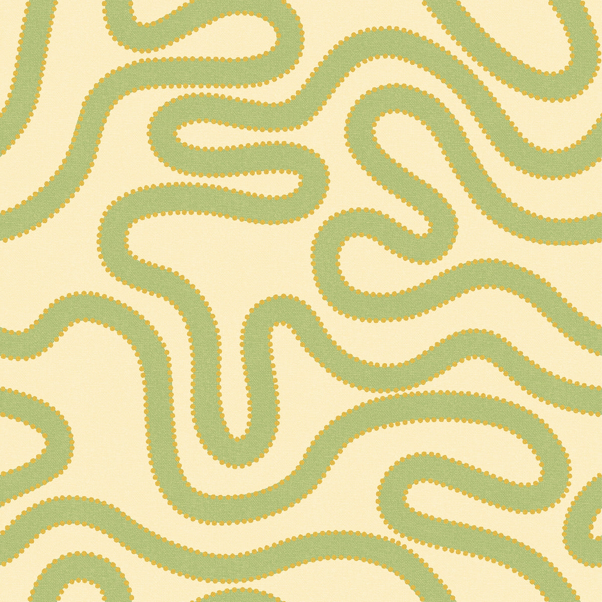 Sample of Dotty as a Squiggle Wallpaper in Green and Yellow – Lust Home