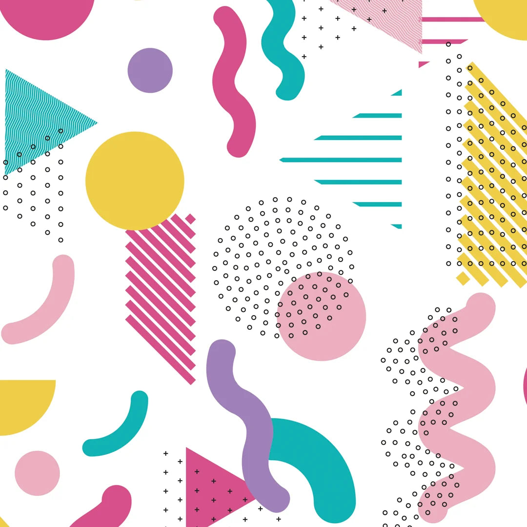 Saved By The Pattern Wallpaper in Electric Brights on Glow White – Lust ...