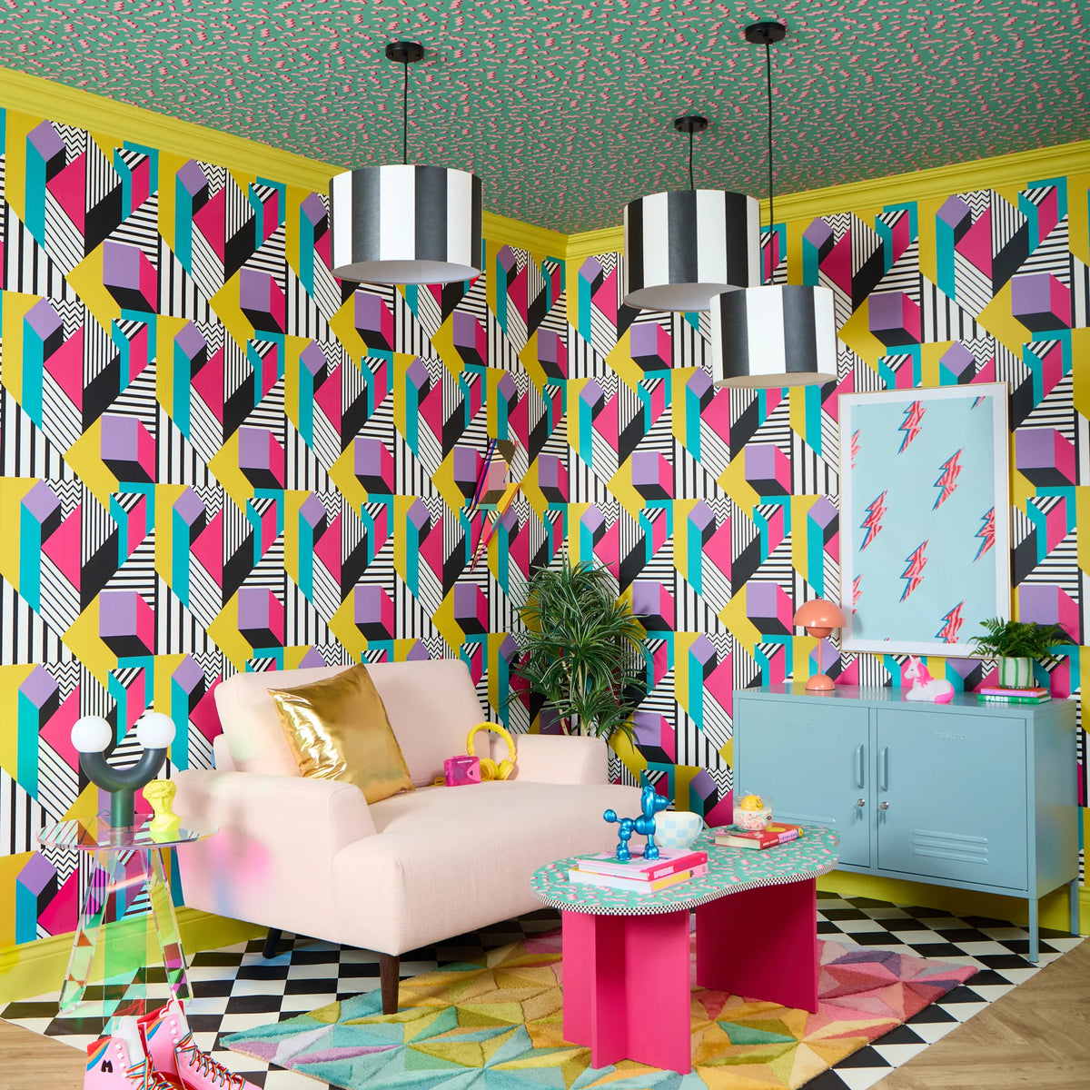 Next Level Wallpaper in Electric Brights – Lust Home