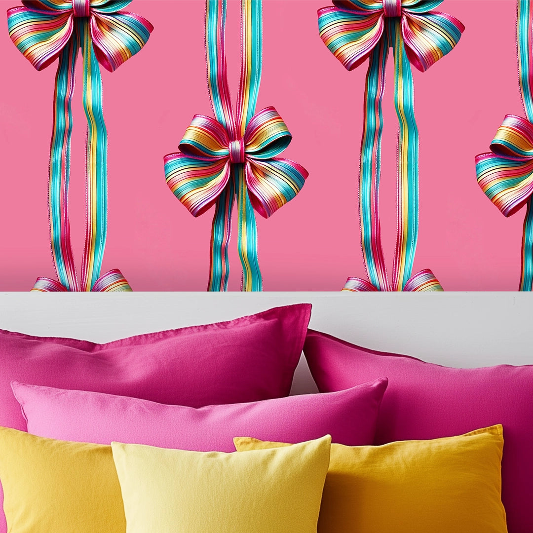 Put a Bow on it Wallpaper in Candy Pink – Lust Home