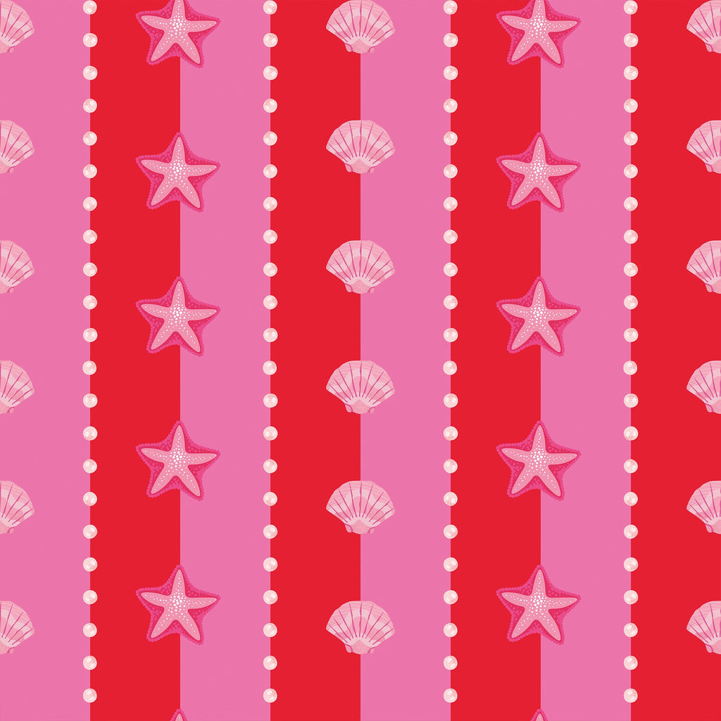 seashells wallpaper pink