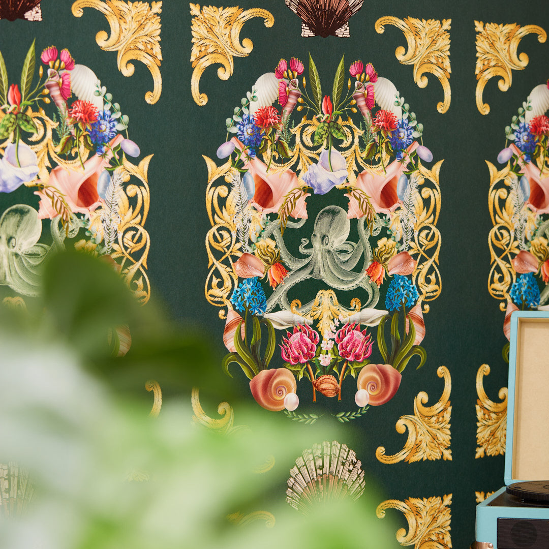 Treasure Chest Wallpaper in Emerald Green – Lust Home