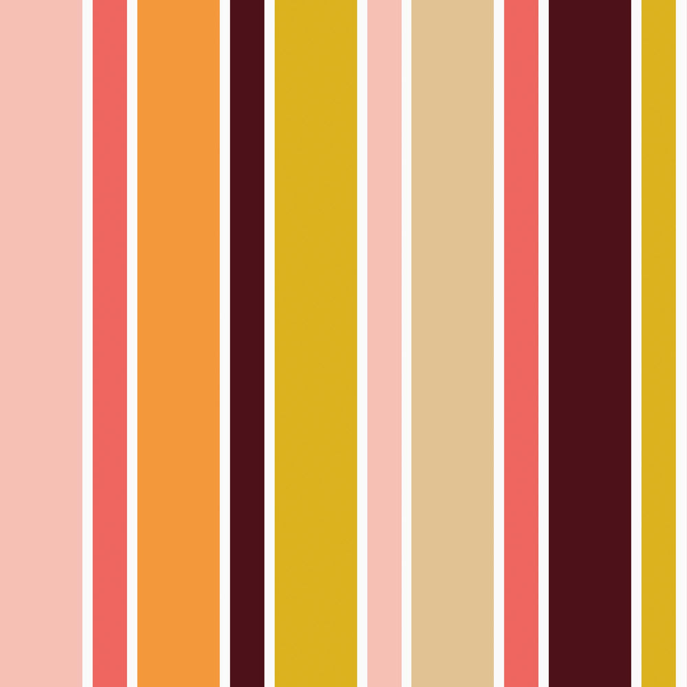 Sample of Oh-So-Retro Wallpaper in Sunset Pink and Sunrise – Lust Home